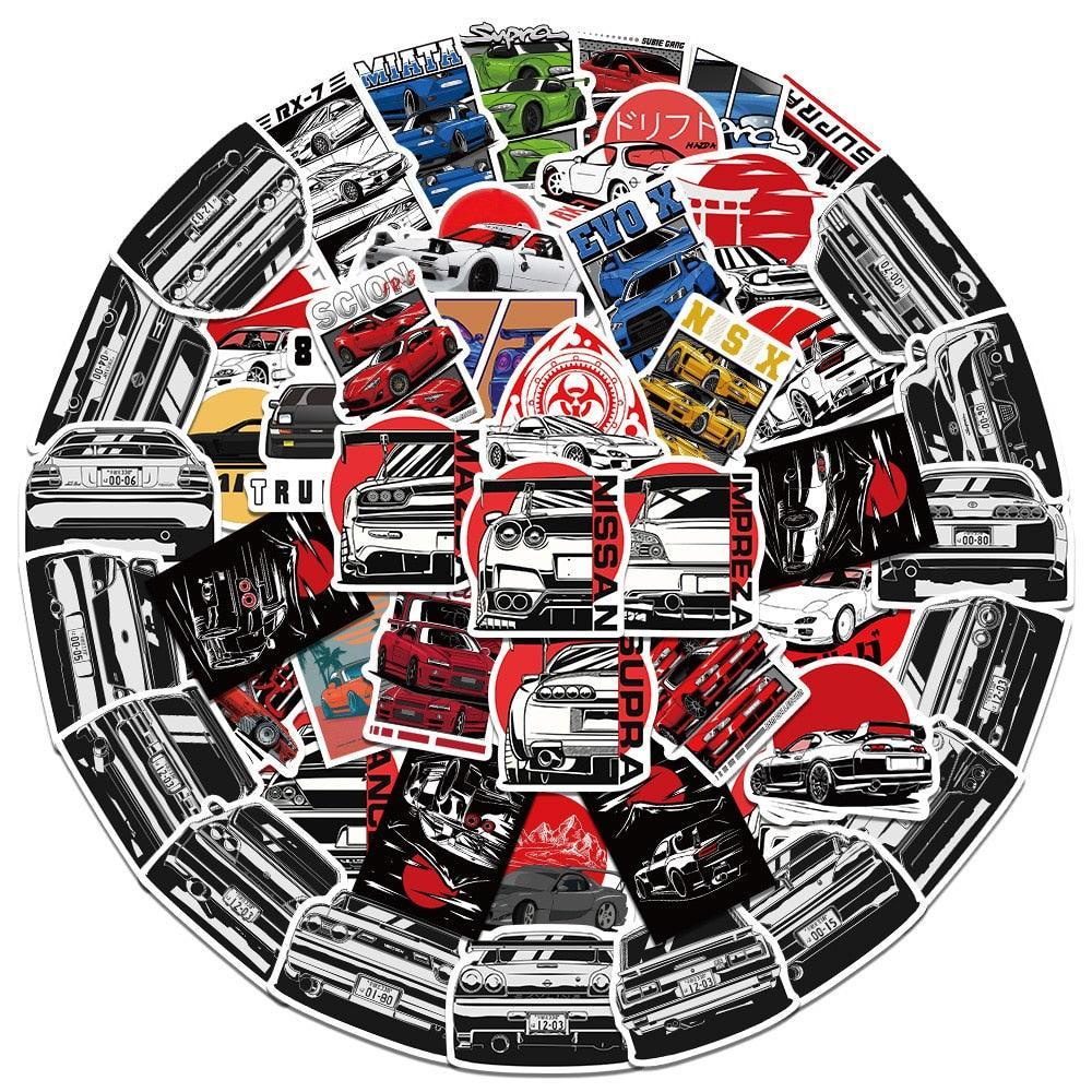 30 & 50 piece JDM Car Sticker Pack – JDM Global Warehouse